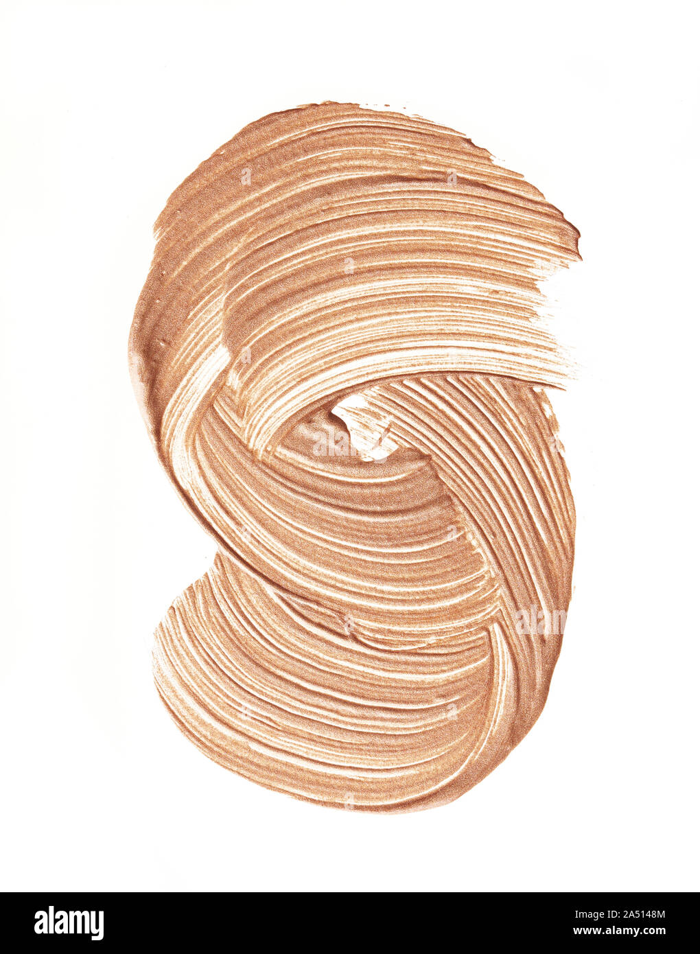 Soft gold texture and strokes of face highlighter or acrylic paint ...