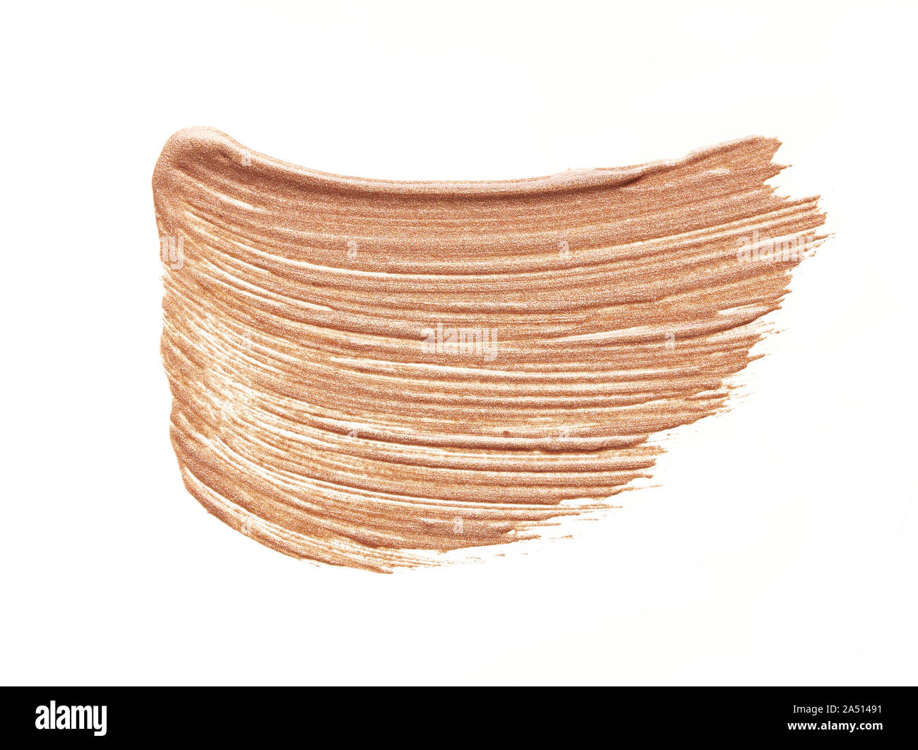 Soft gold texture and strokes of face highlighter or acrylic paint ...