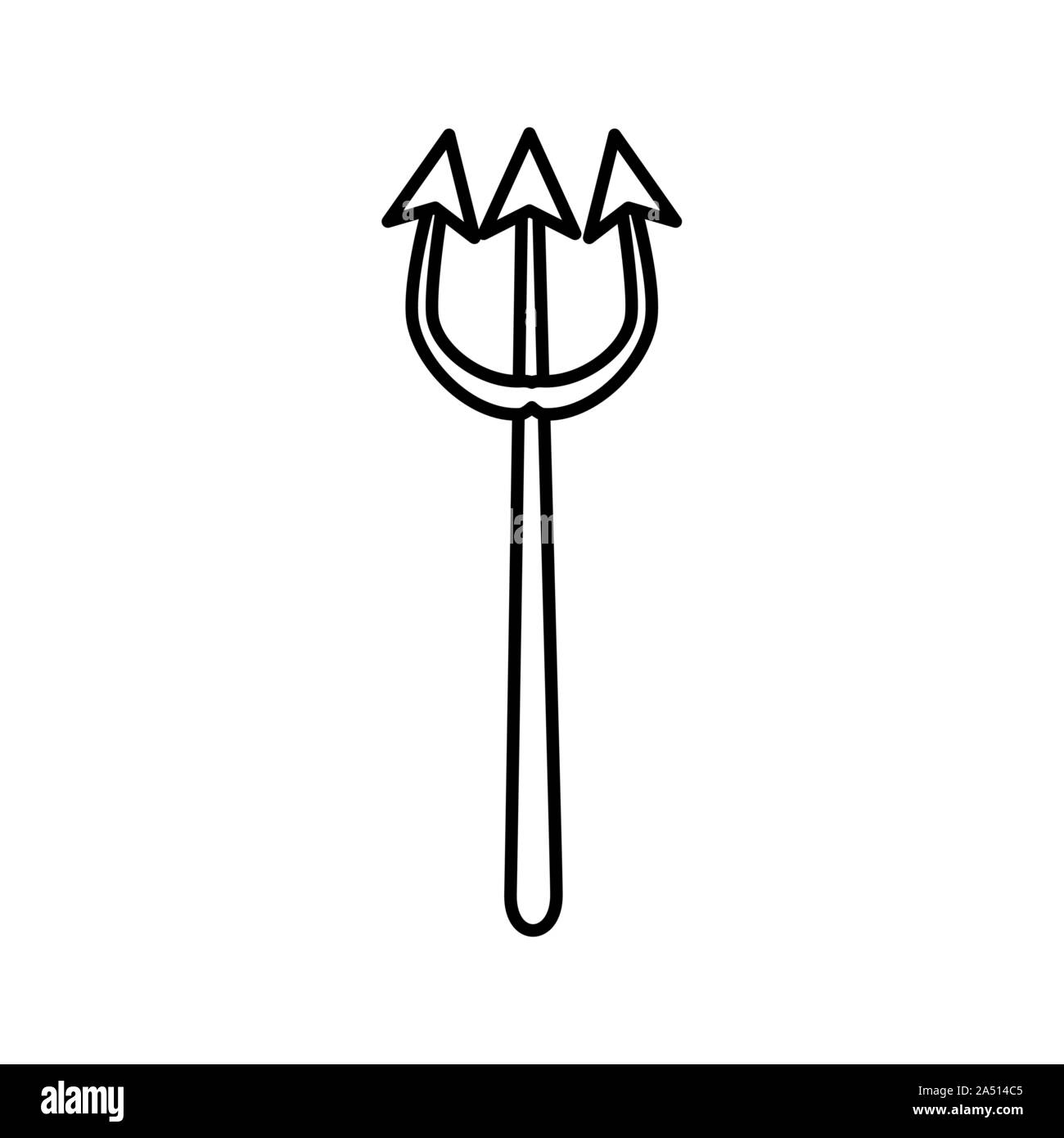 halloween devil trident isolated icon Stock Vector Image & Art - Alamy