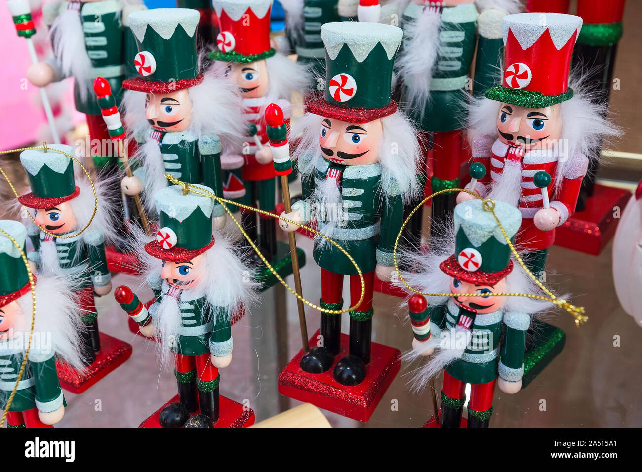 Traditional Christmas holiday nutcrackers figurines at traditional ...