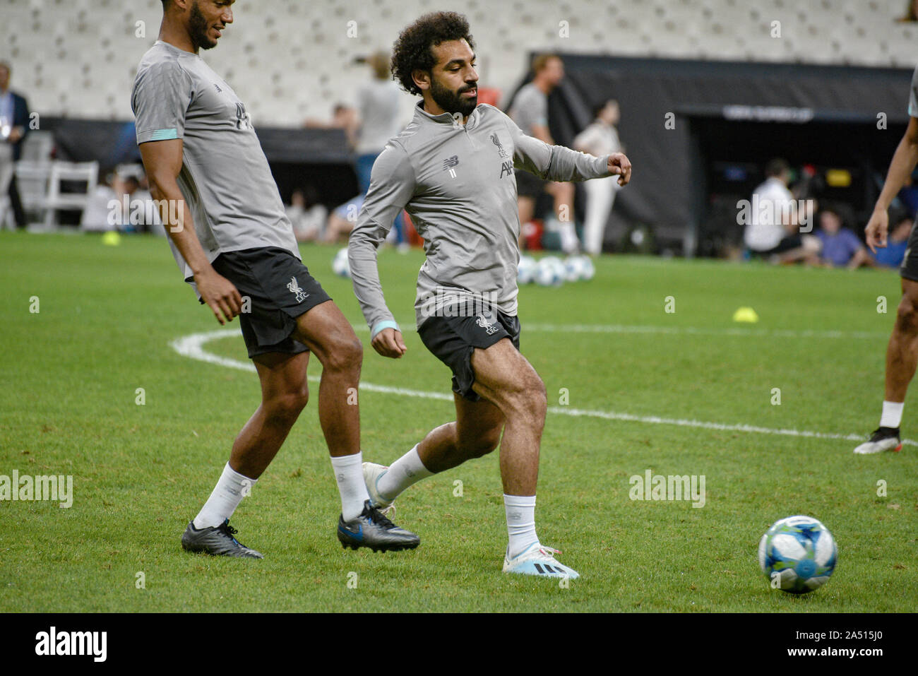 Istanbul, Turkey - August 13, 2019: Mohamed Salah a forward (striker ...
