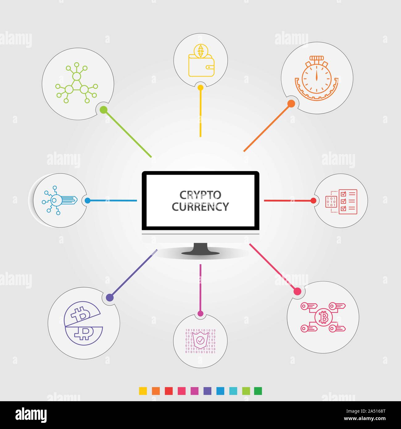 Crypto Currency Infographics vector design. Timeline concept include ...