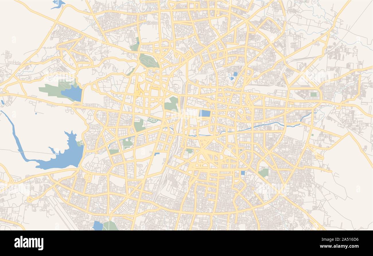 Printable street map of Nagpur, State Maharashtra, India. Map template ...