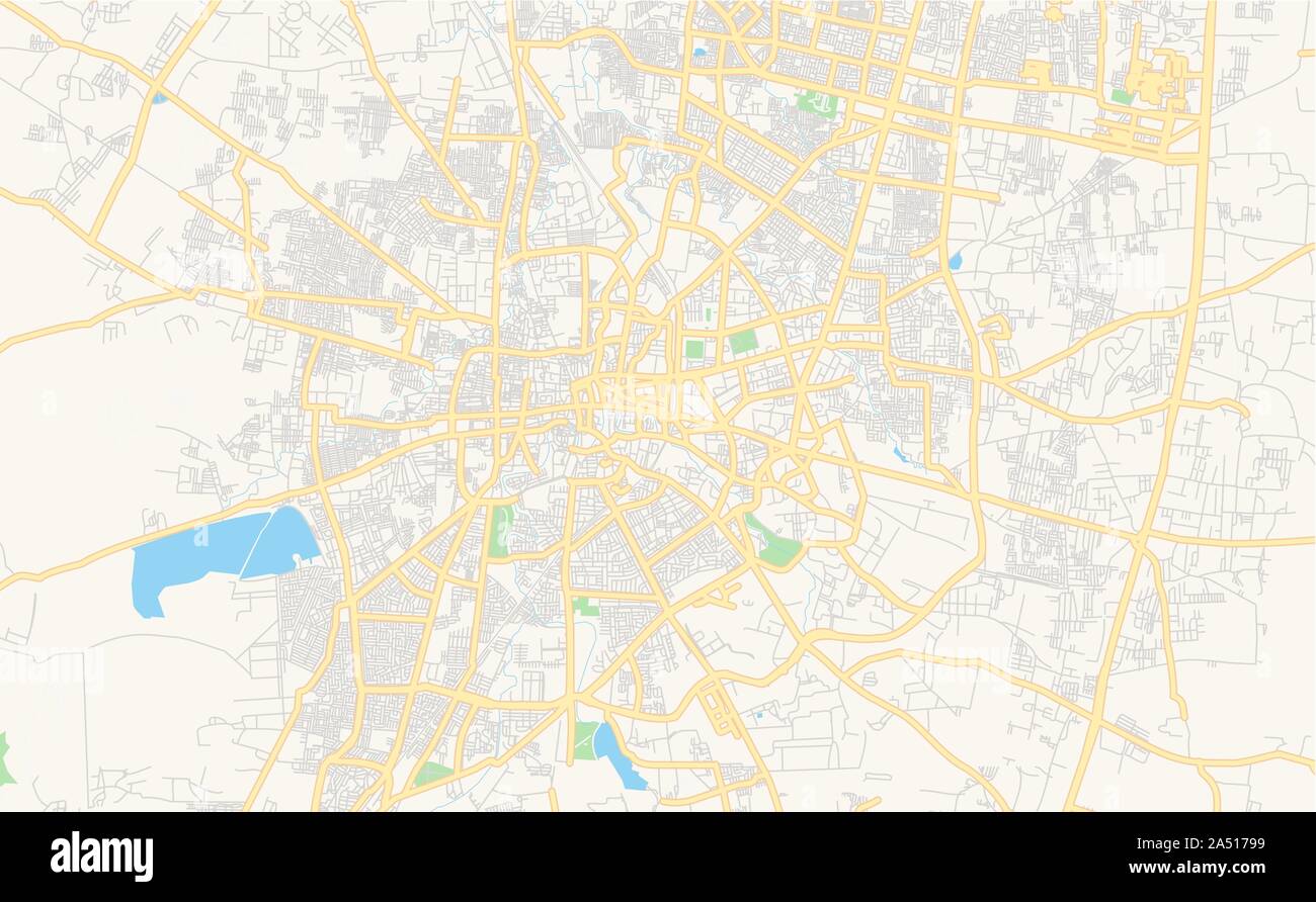 Printable street map of Indore, State Madhya Pradesh, India. Map ...