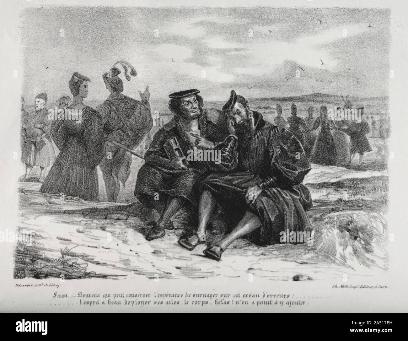 Illustrations for Faust: Faust and Wagner, 1828 Stock Photo - Alamy