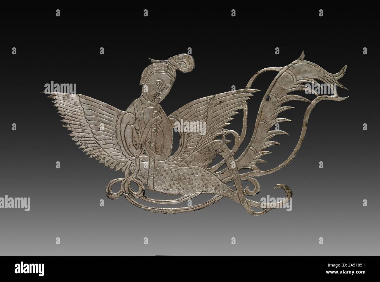 Inlay for a Mirror or Box: Lady and Flute, c. 900-1000. The ping-to ...