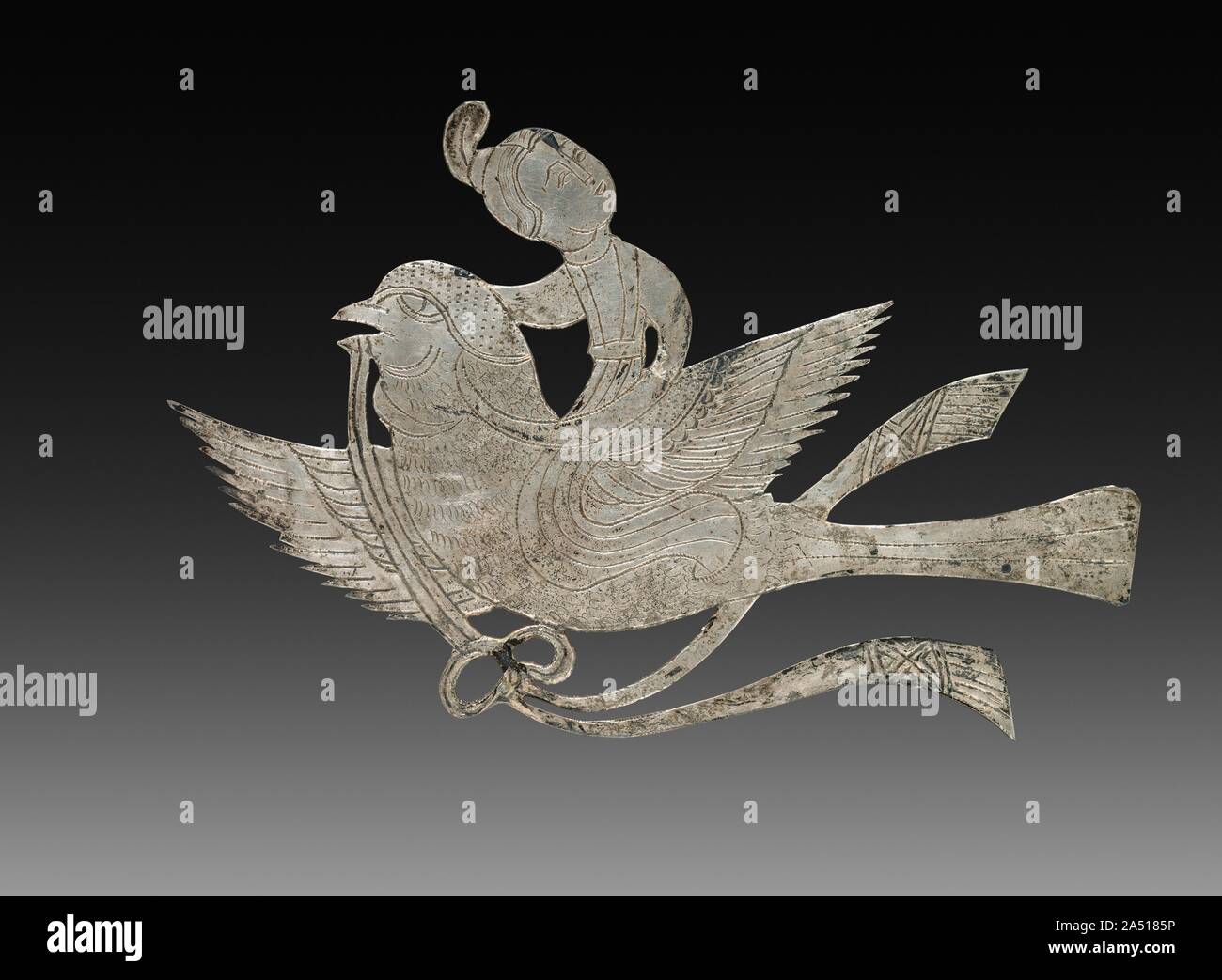 Inlay for a Mirror or Box: Lady on a Bird, c. 900-1000. The ping-to ...
