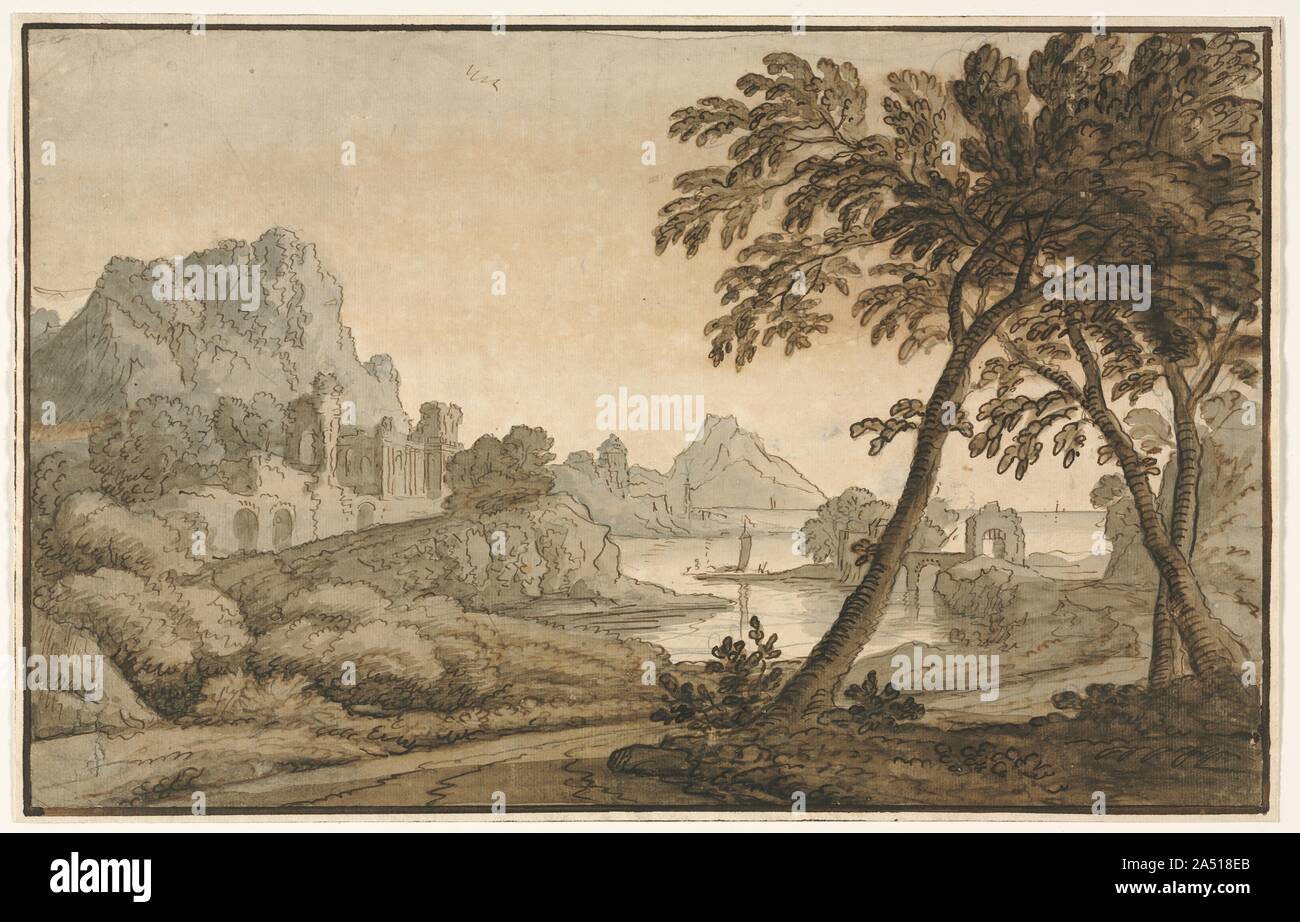 Italian Landscape, 1700s Stock Photo - Alamy