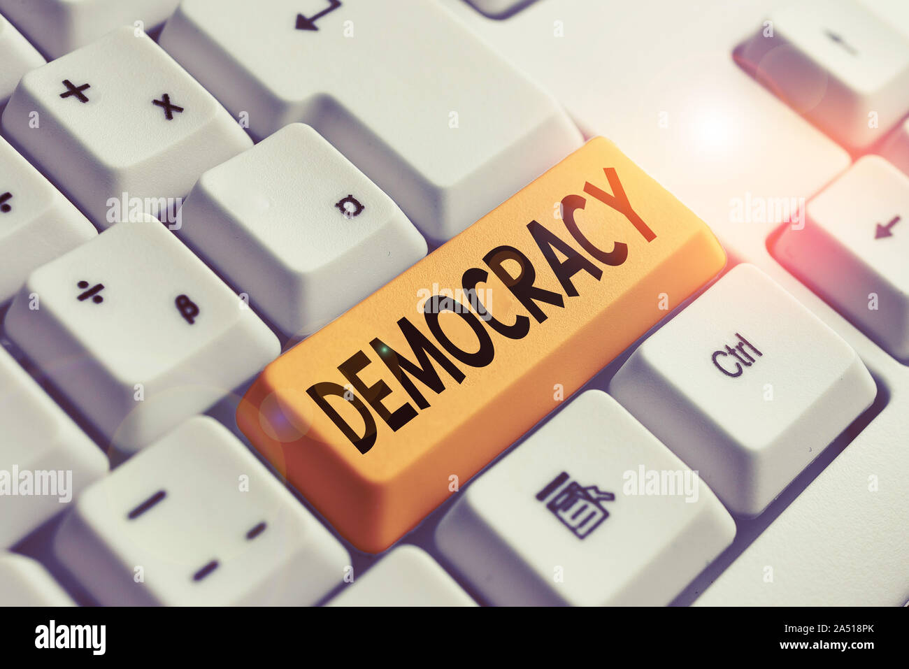 Handwriting text writing Democracy. Conceptual photo freedom of the ...
