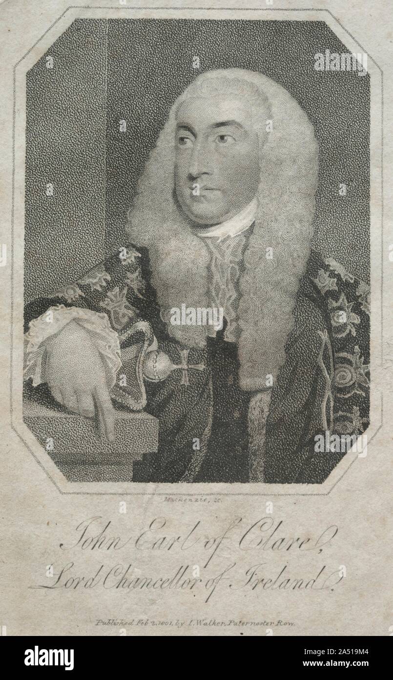 John Fitzgibbon, Earl of Clare (1749-1802), 1801 Stock Photo - Alamy