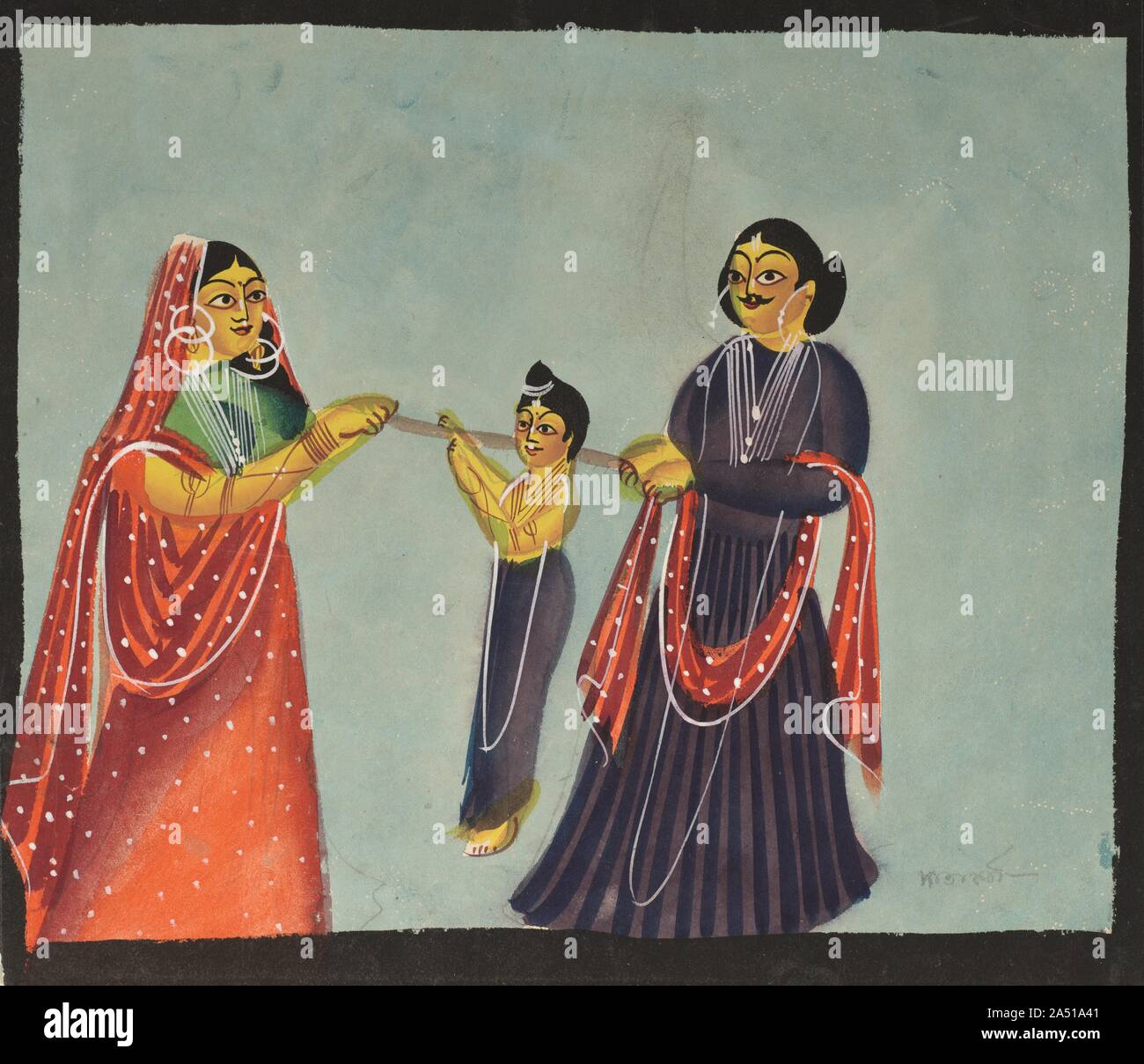 Kalighat painting hi-res stock photography and images - Alamy