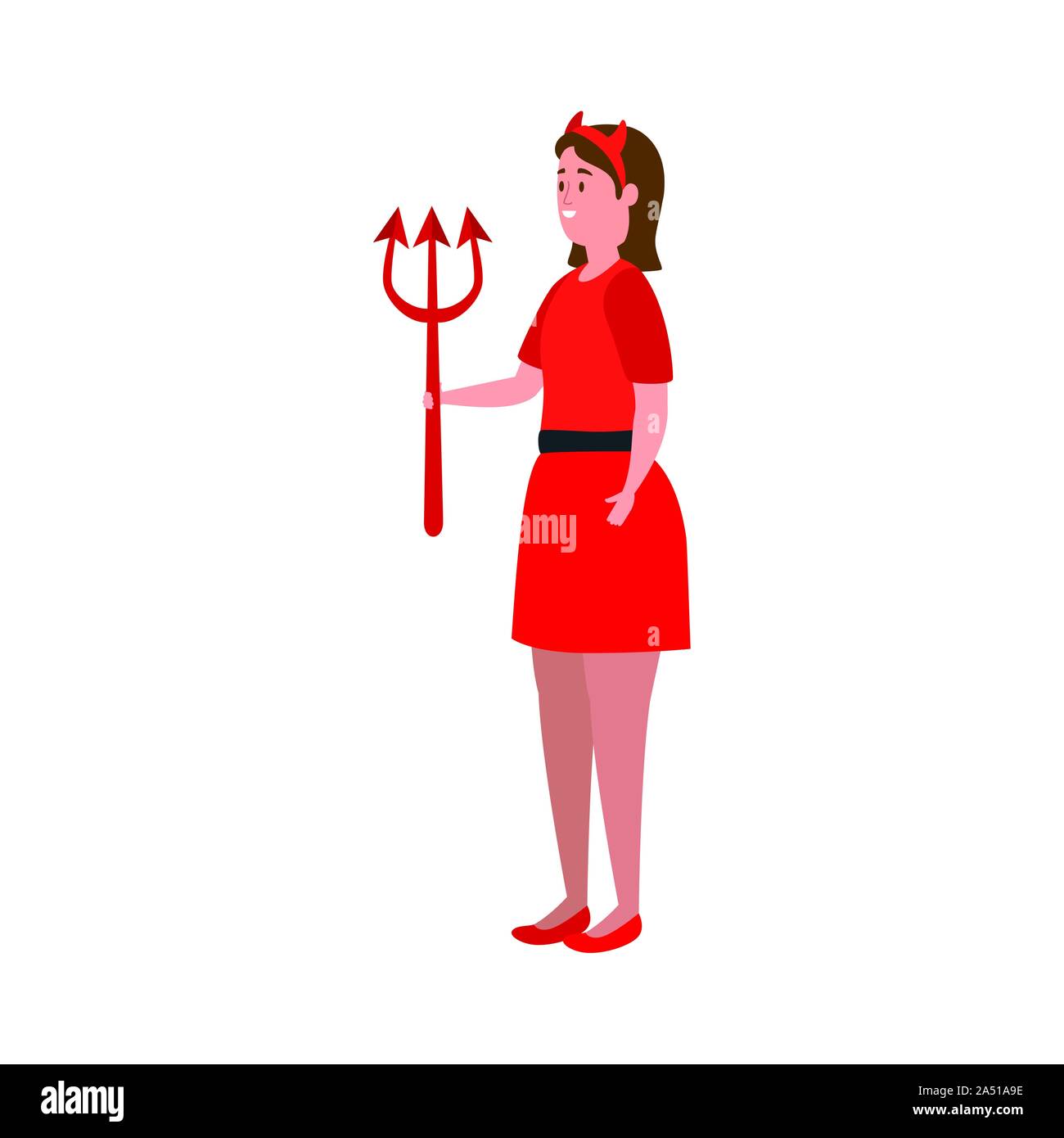 Devil horns woman Stock Vector Images - Alamy