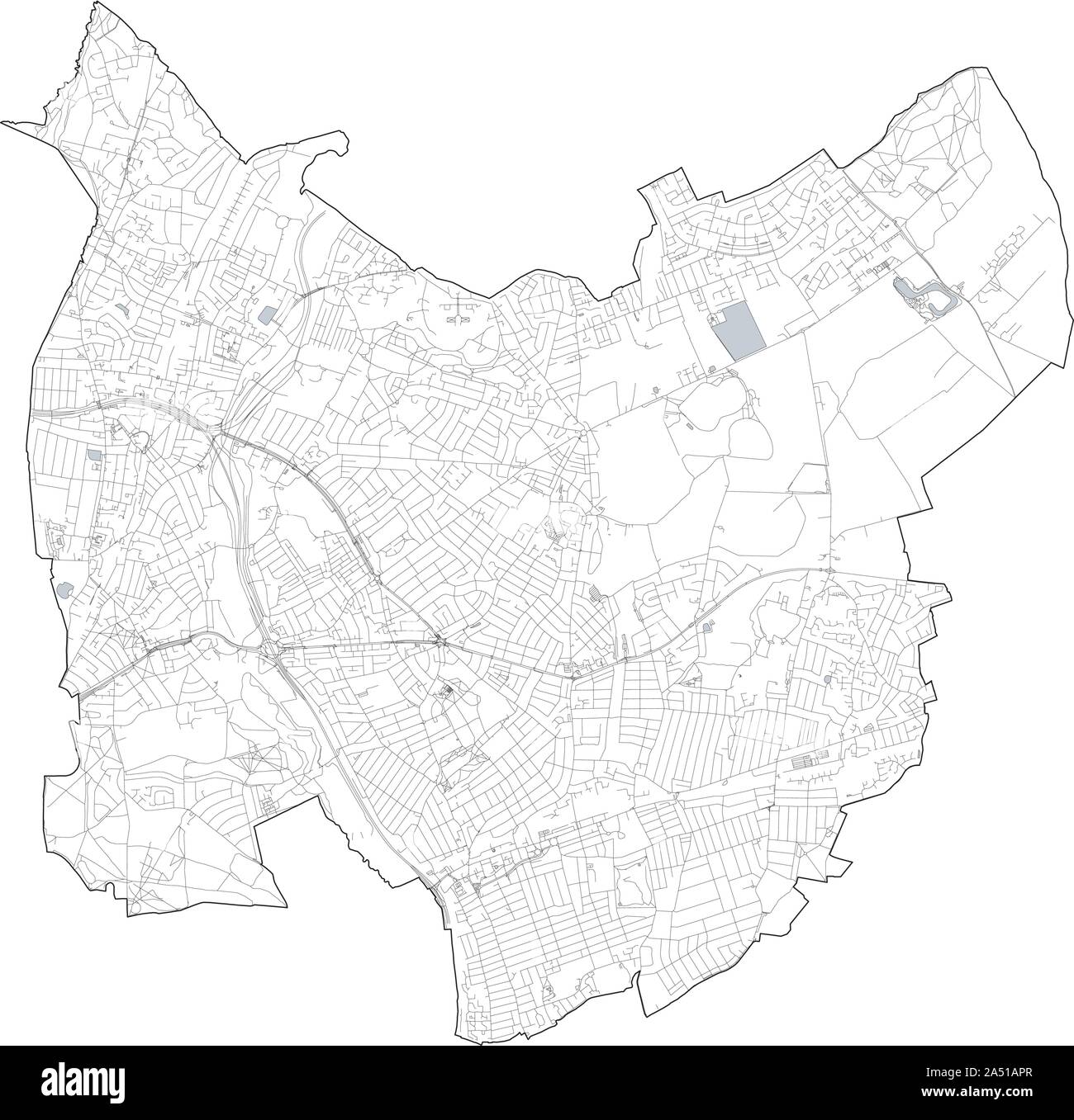 London boroughs map vector hi-res stock photography and images - Alamy