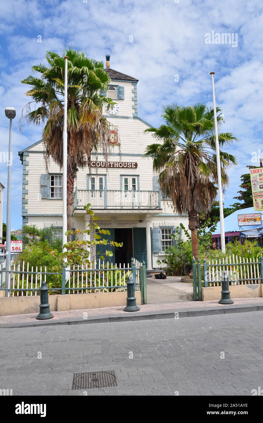 Court house, Philipsburg, St Maarten Stock Photo - Alamy