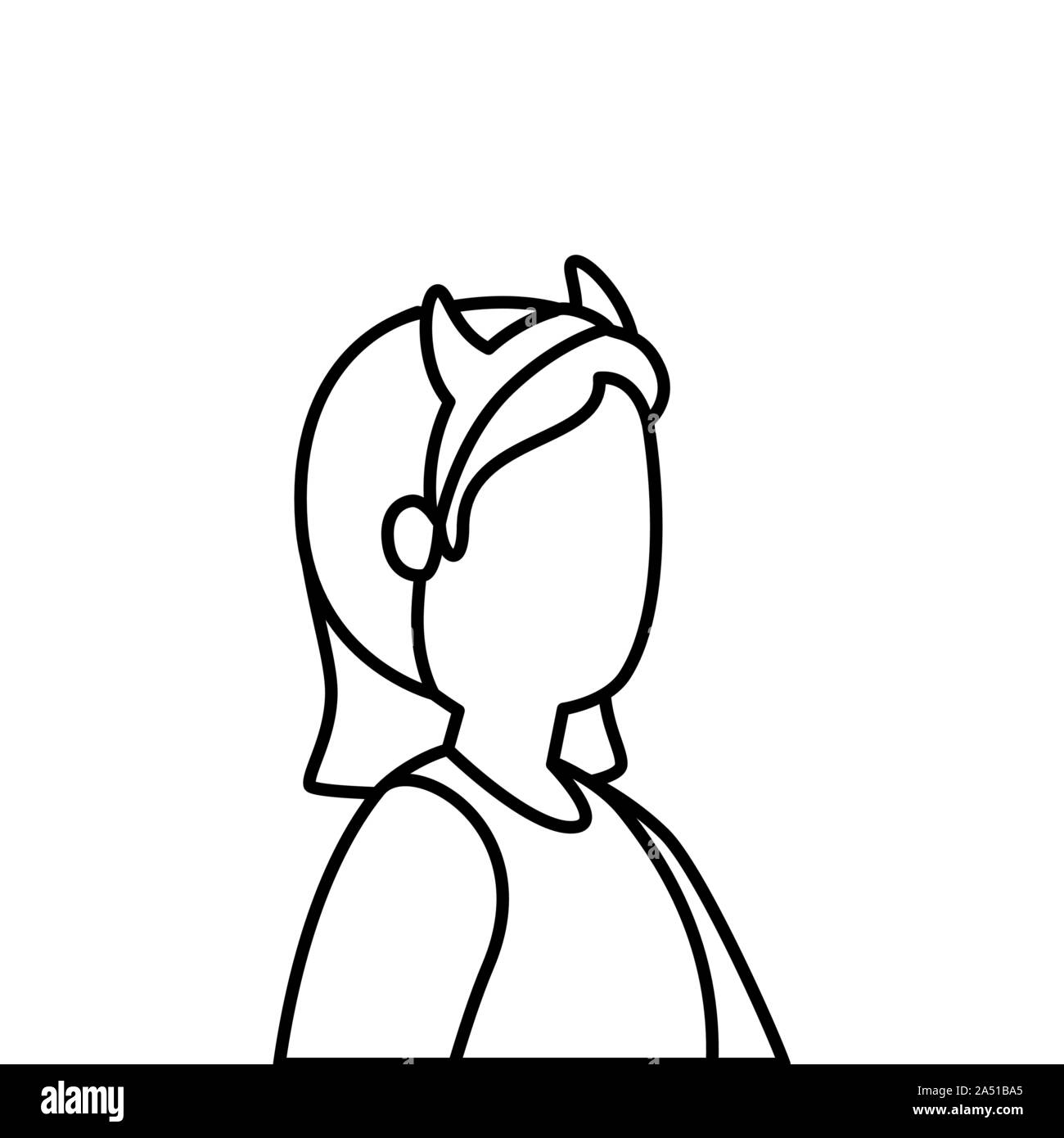 Woman devil horns Stock Vector Images - Alamy