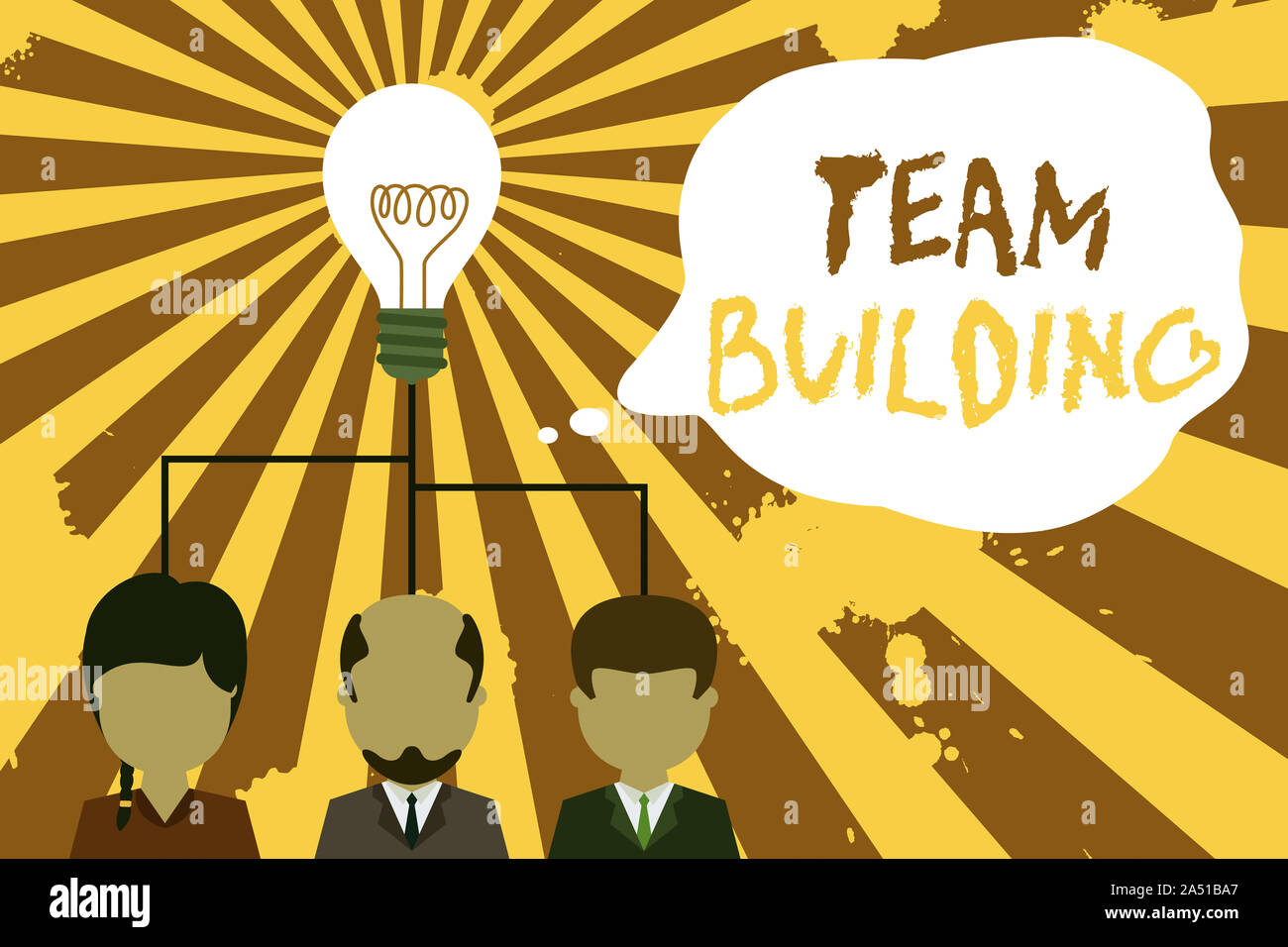 Text sign showing Team Building. Business photo showcasing Types of ...