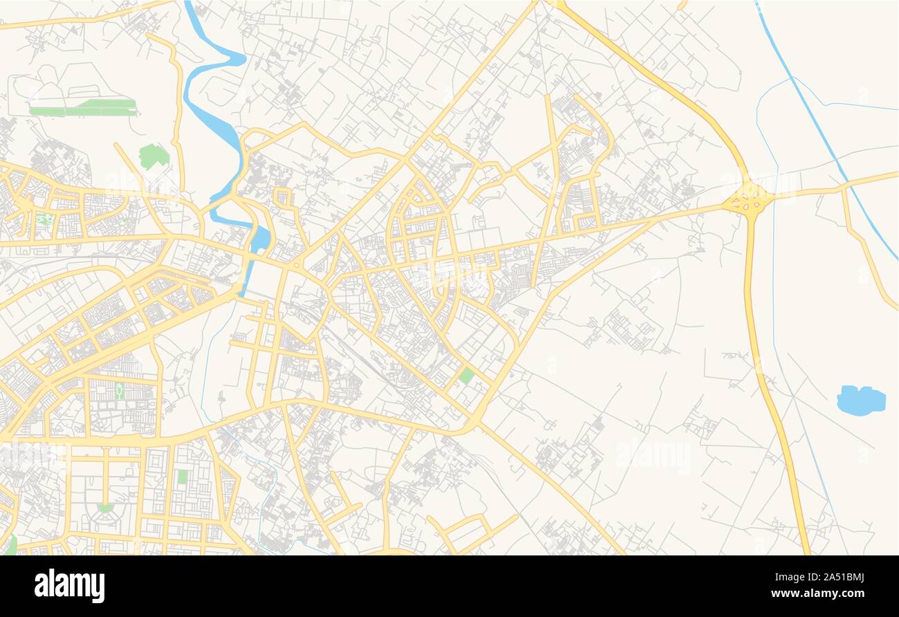 Printable street map of Ghaziabad, State Uttar Pradesh, India. Map ...