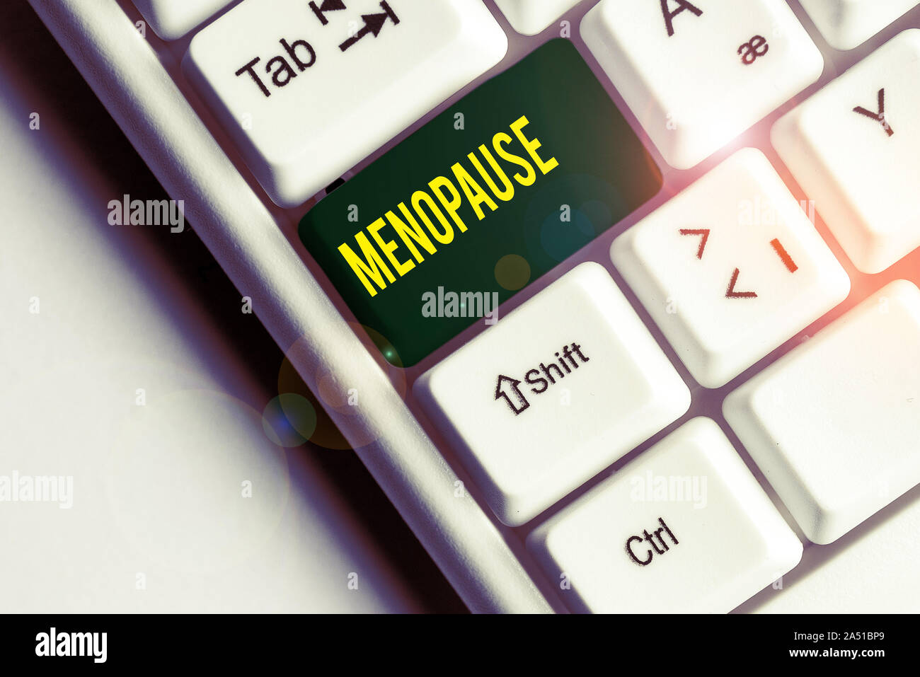 Handwriting text writing Menopause. Conceptual photo Period of ...