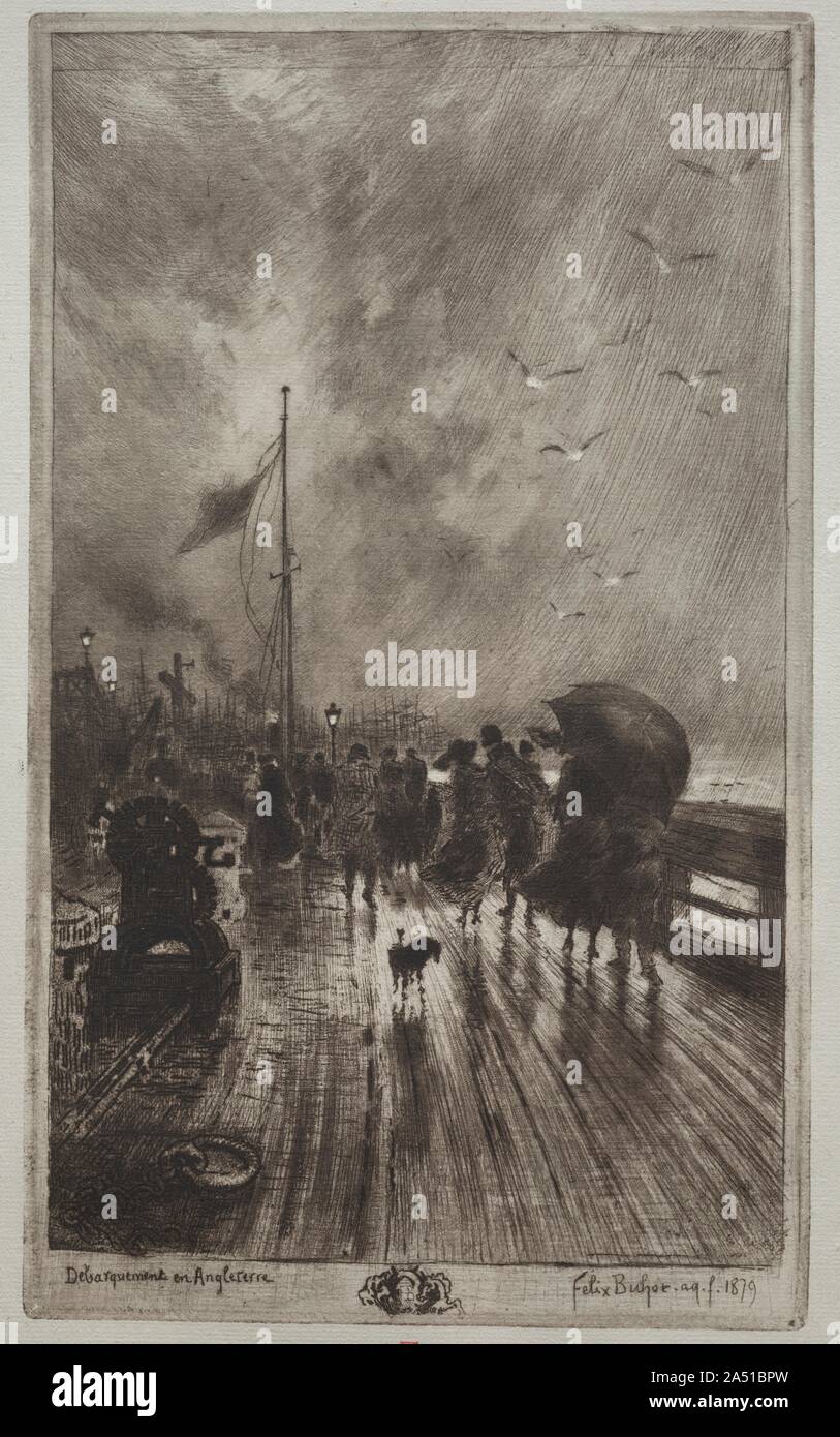 Landing in England, 1879 Stock Photo - Alamy