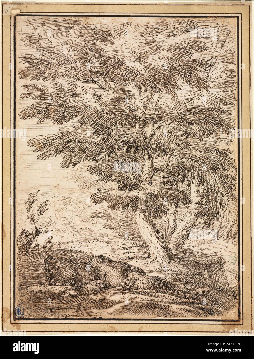 Landscape with Clump of Trees, 17th century Stock Photo - Alamy