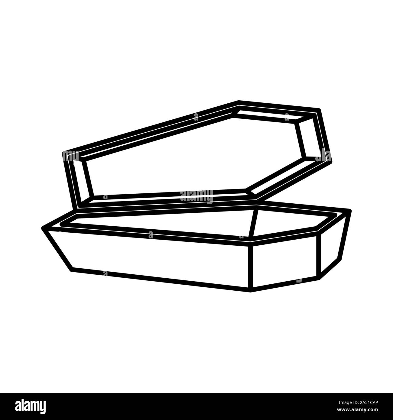 halloween coffin spooky isolated icon Stock Vector Image & Art - Alamy