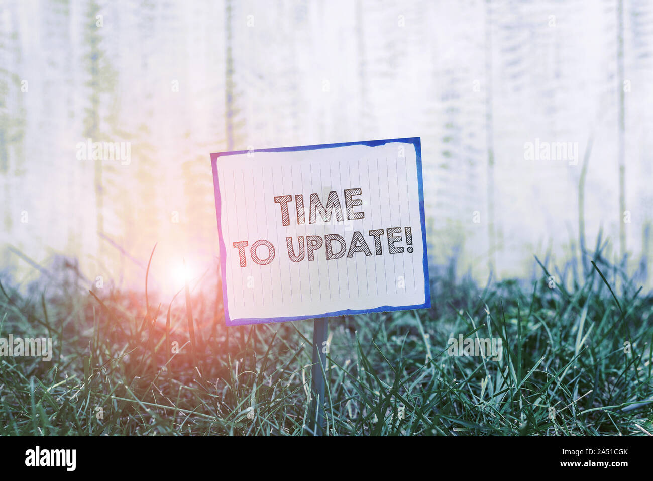 Handwriting text Time To Update. Conceptual photo this right moment to ...