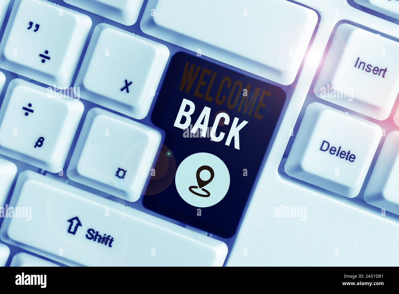 Word writing text Welcome Back. Business photo showcasing Warm ...