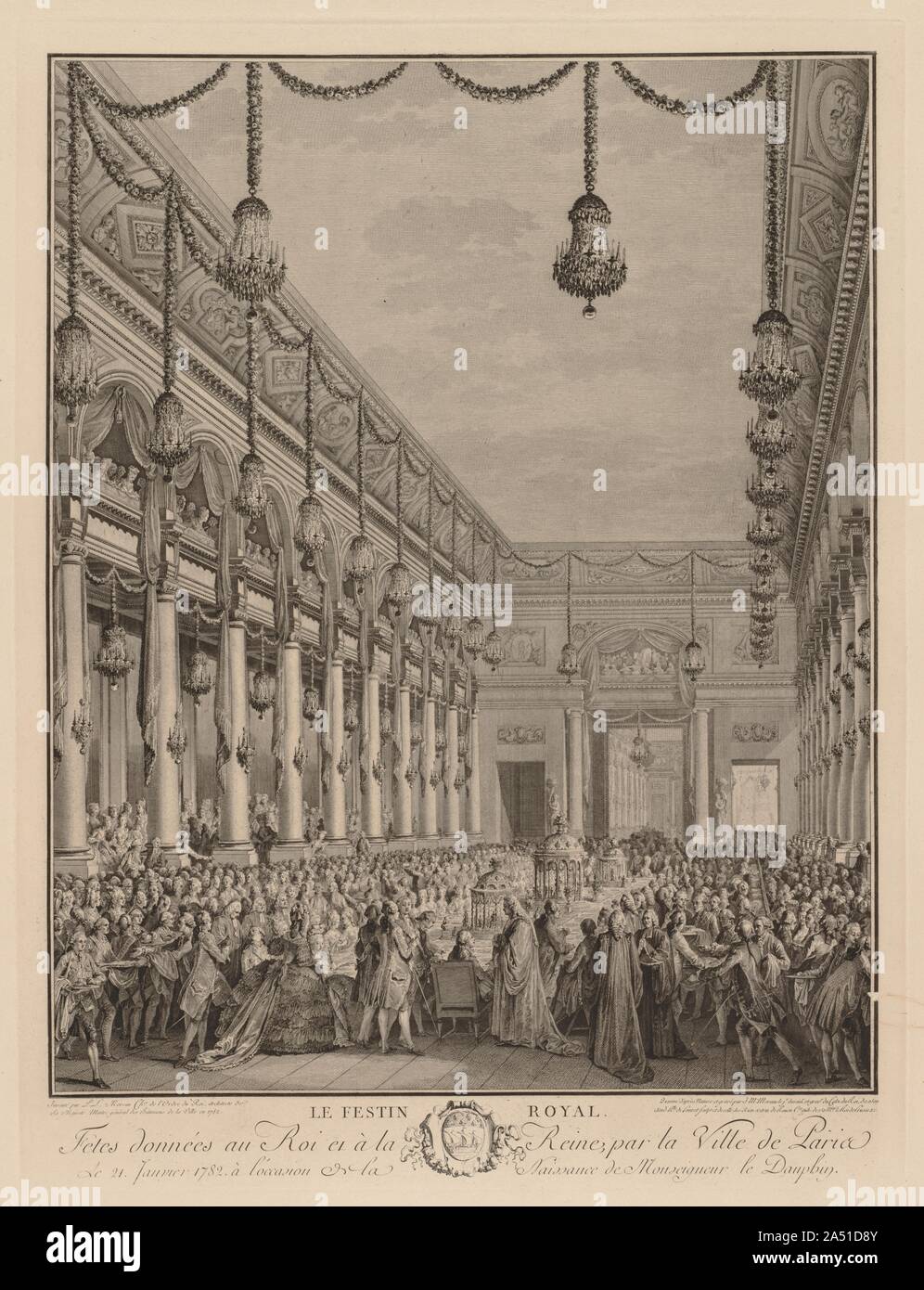 Le festin royal à lHôtel de Ville, le 21 janvier 1782 Stock Photo - Alamy