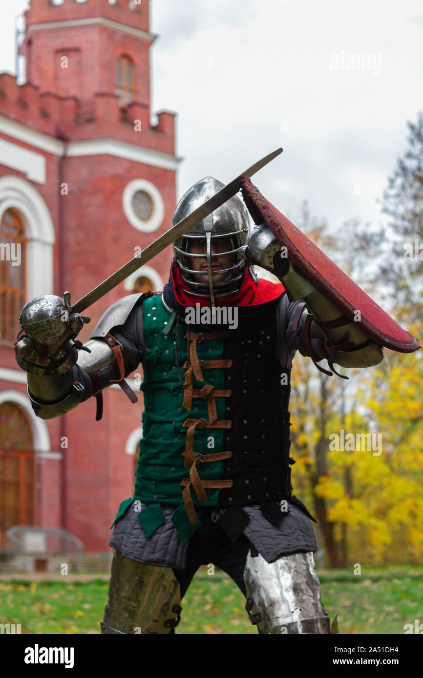 knight is fighting for the protection castle attack combat medieval ...