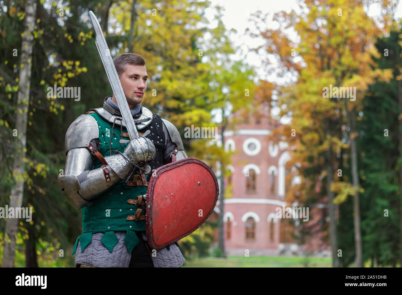 brave knight ready for battle fighter powerful medieval Stock Photo - Alamy