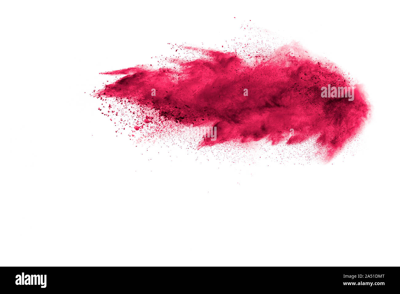 Red powder explosion cloud on white background. Freeze motion of red ...