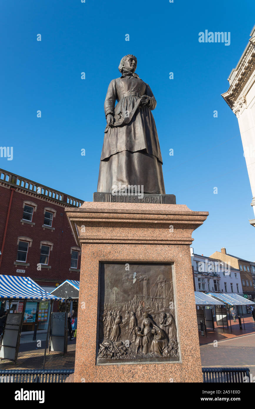 Large bronze statue of Dorothy Wyndlow Pattison also known as Sister ...
