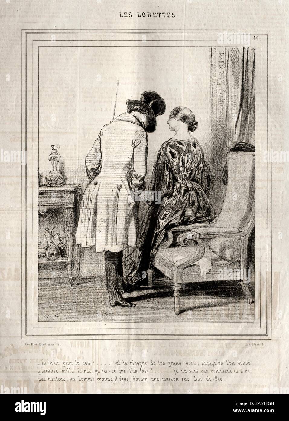 Les Lorettes, 1842 Stock Photo - Alamy