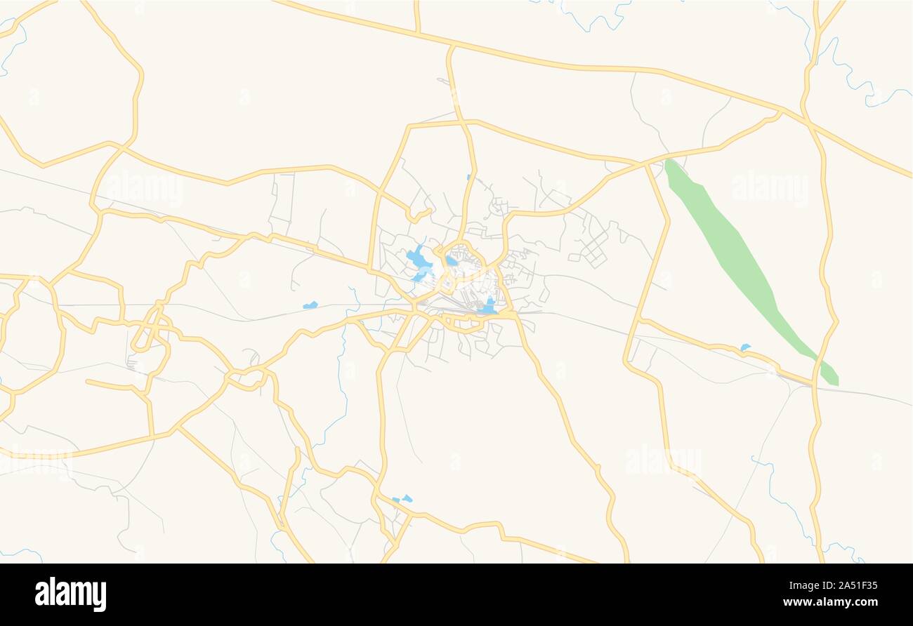 Printable street map of Dhanbad, State Jharkhand, India. Map template ...