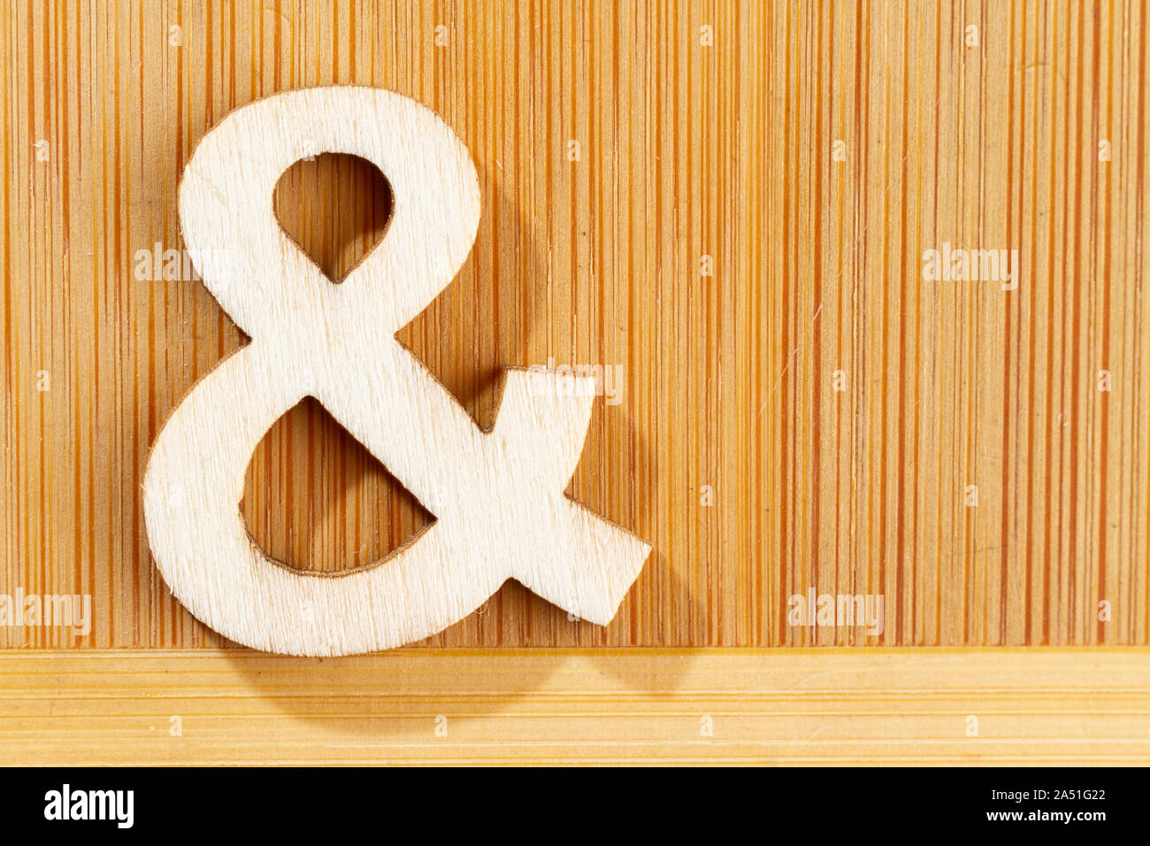 Wood sign & top view, space for text Stock Photo - Alamy