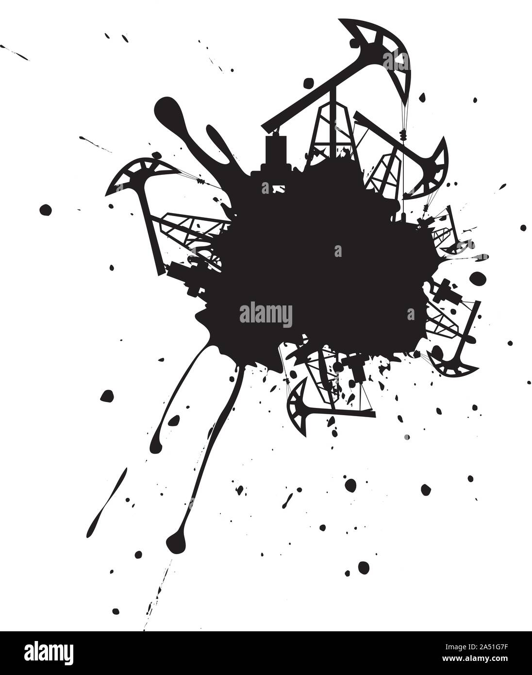 Oil industry grunge design with black splatter Stock Vector Image & Art ...