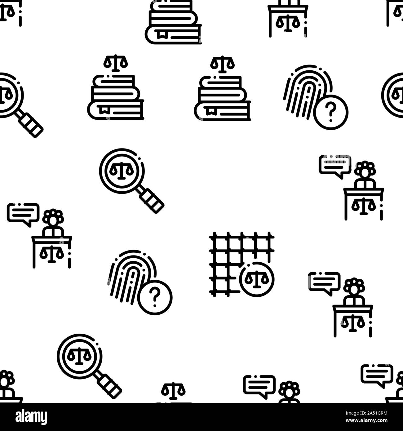 Law And Judgement Seamless Pattern Vector Stock Vector Image & Art - Alamy