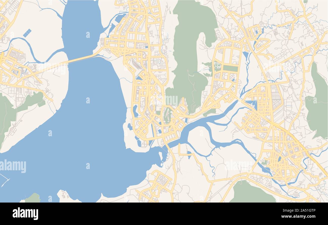 Printable street map of Navi Mumbai, State Maharashtra, India. Map ...