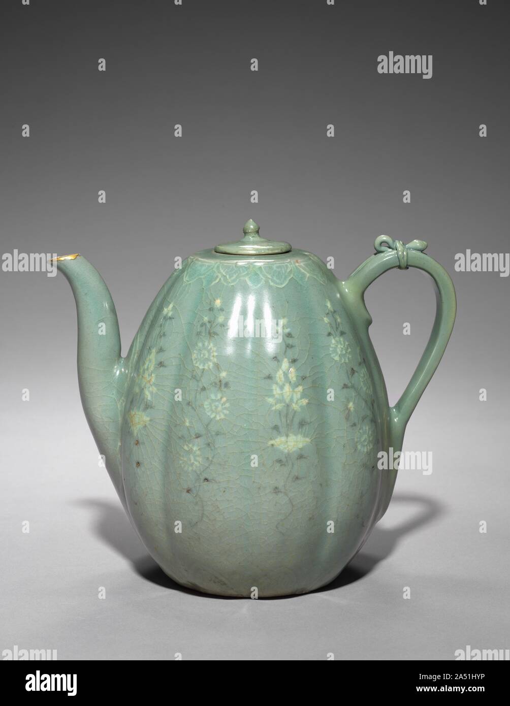 Melon-shaped Ewer with Incised Peony Design, 1200s Stock Photo - Alamy