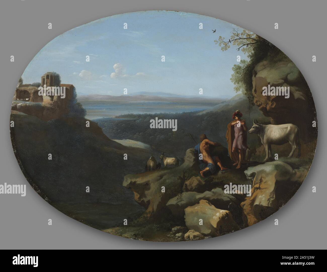 Mercury and Argus in a Landscape, c. 1635. This painting depicts a ...