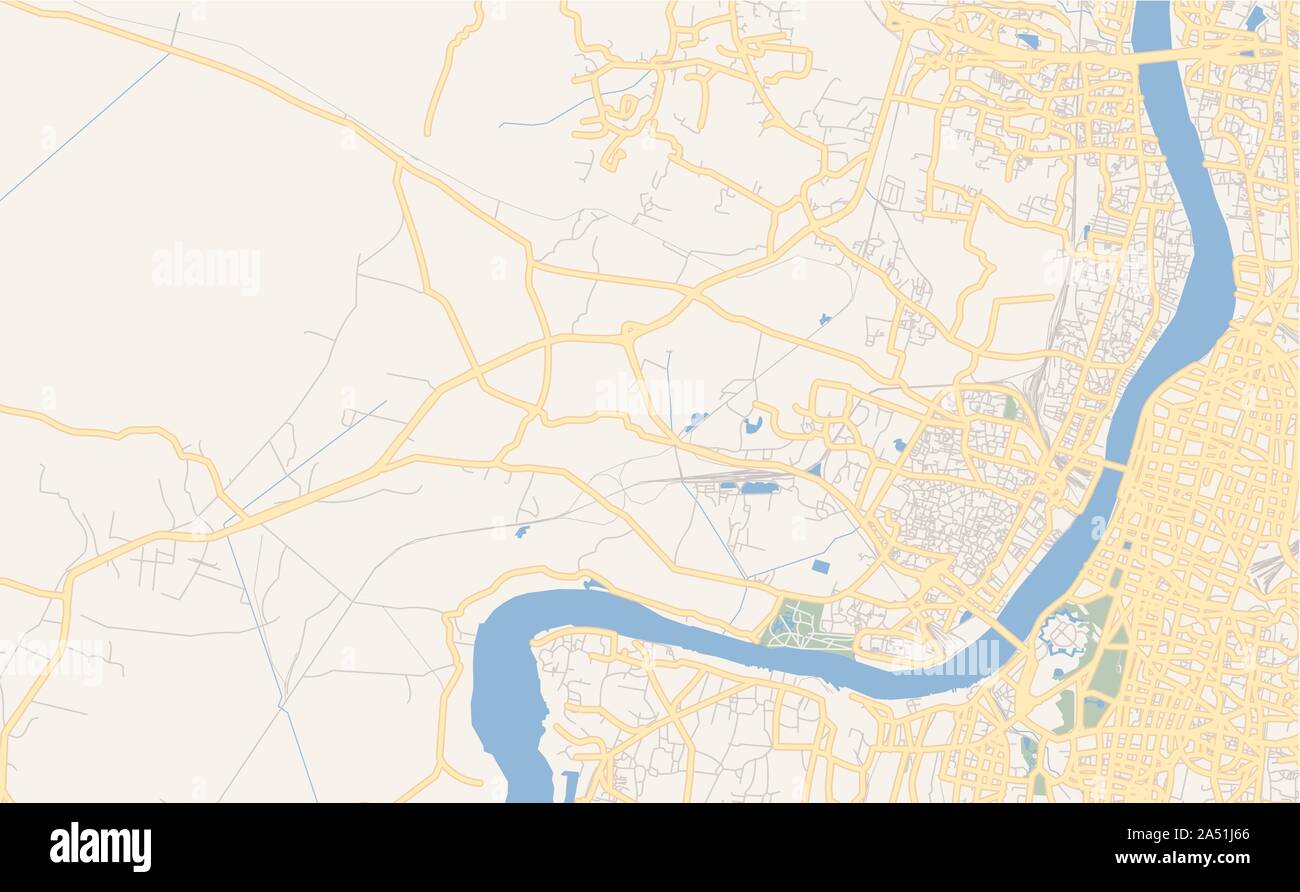 Printable street map of Howrah, State West Bengal, India. Map template ...