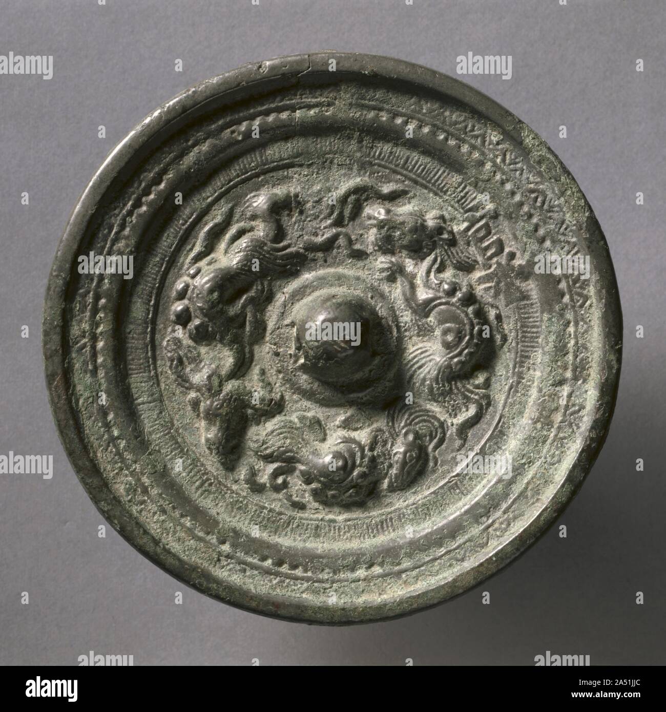 Mirror with Three Dragons , early 12th Century-early 13th Century Stock ...