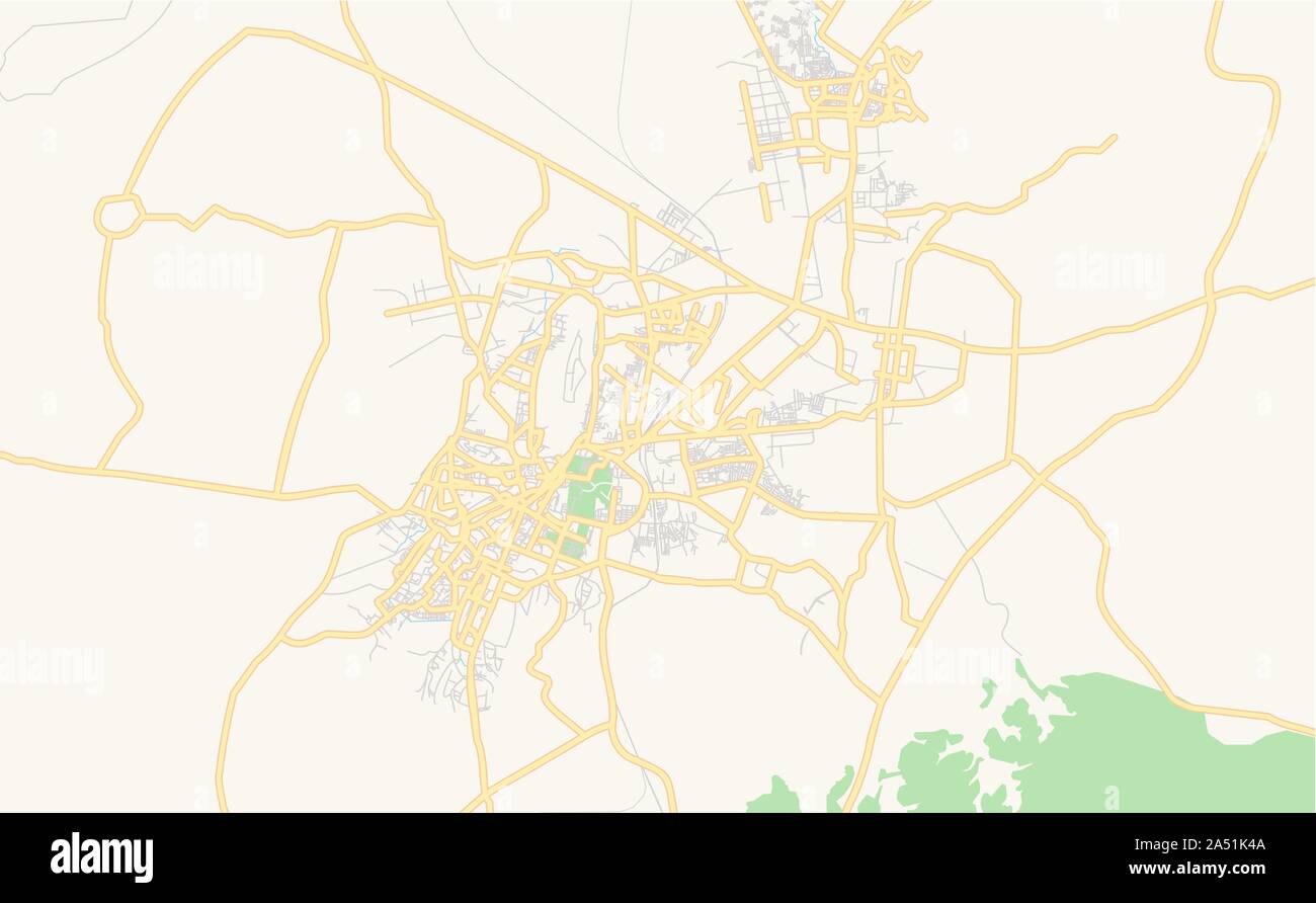 Printable street map of Gwalior, State Madhya Pradesh, India. Map ...
