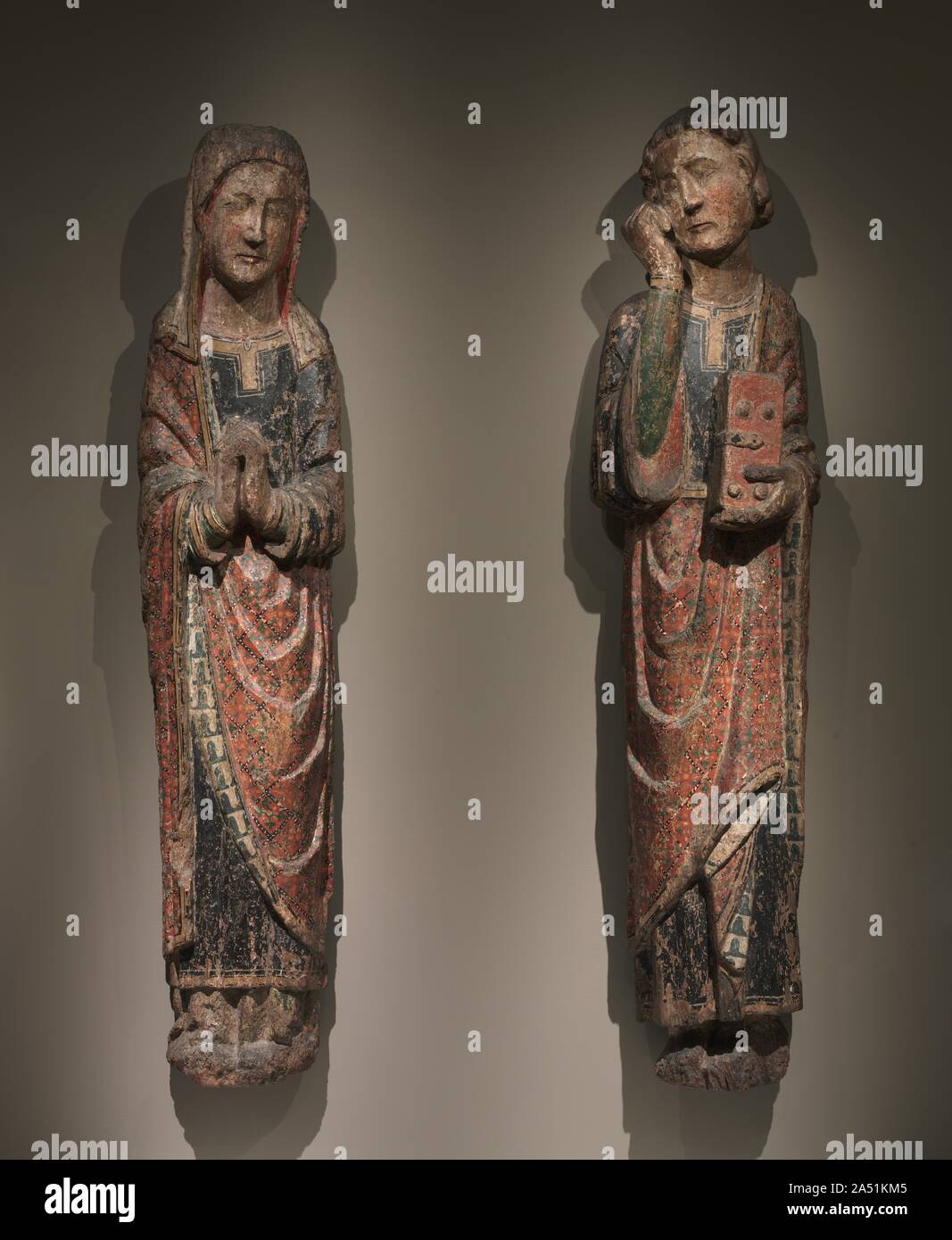 Mourning Saint John and Mourning Virgin (pair), c. 1250-1275. These ...