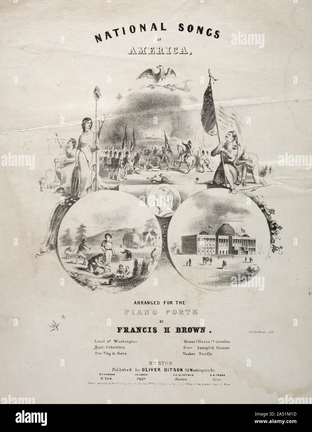 National Songs of America - Sheet Music Cover Stock Photo - Alamy