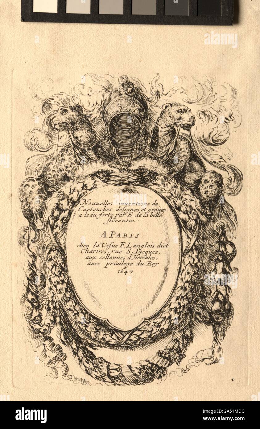 New Model for a Cartouche, 1647 Stock Photo - Alamy