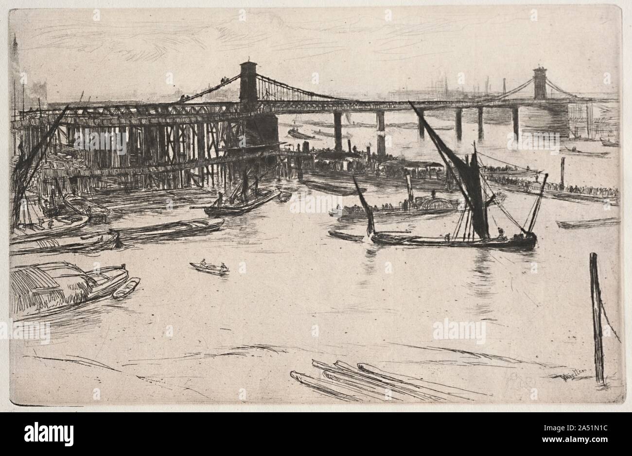 Old hungerford bridge hi-res stock photography and images - Alamy