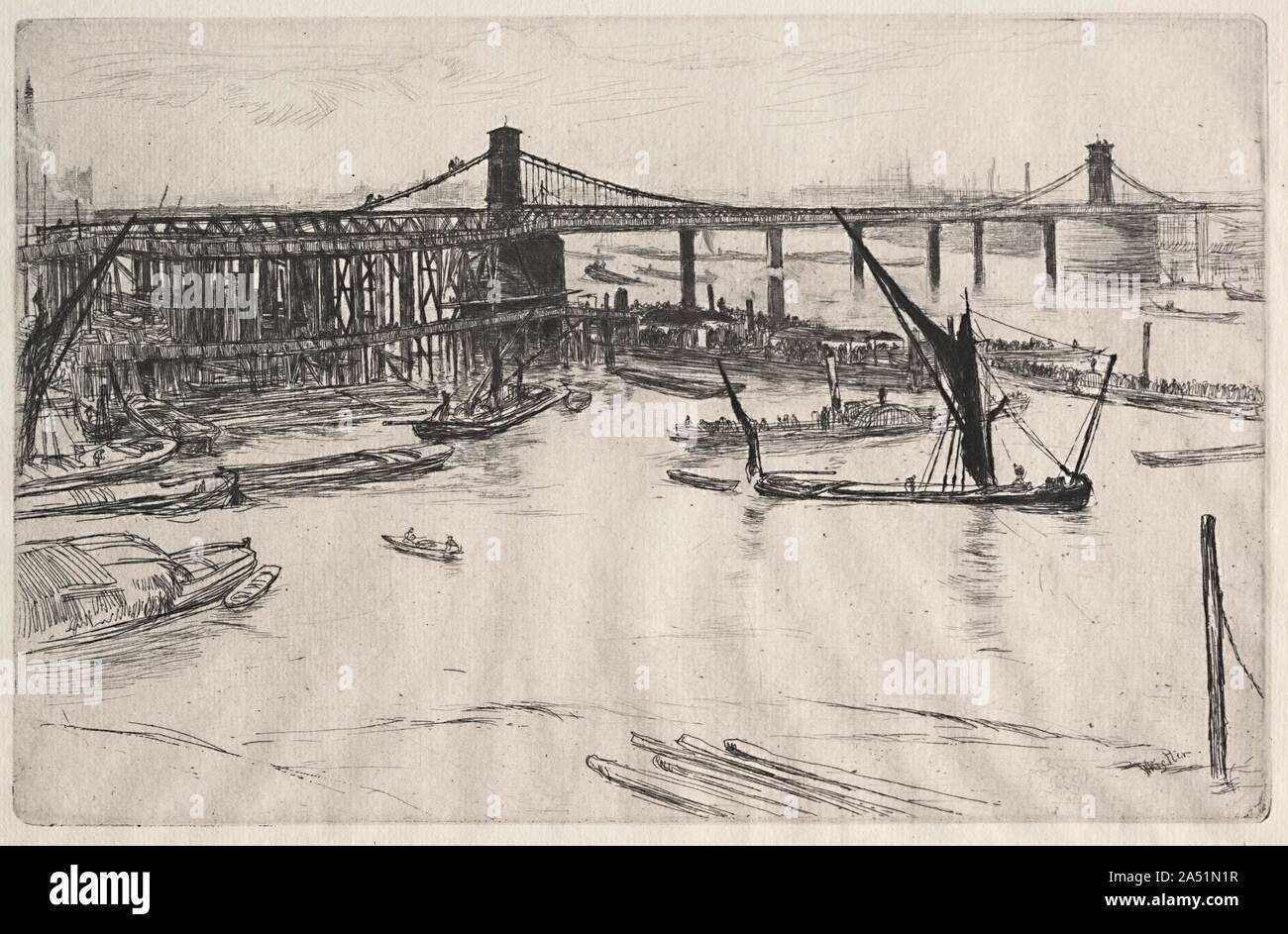 Old hungerford bridge hi-res stock photography and images - Alamy