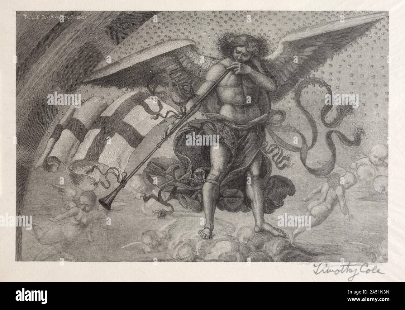Old Italian Masters: Angel Sounding a Trumpet, 1888-1892 Stock Photo ...