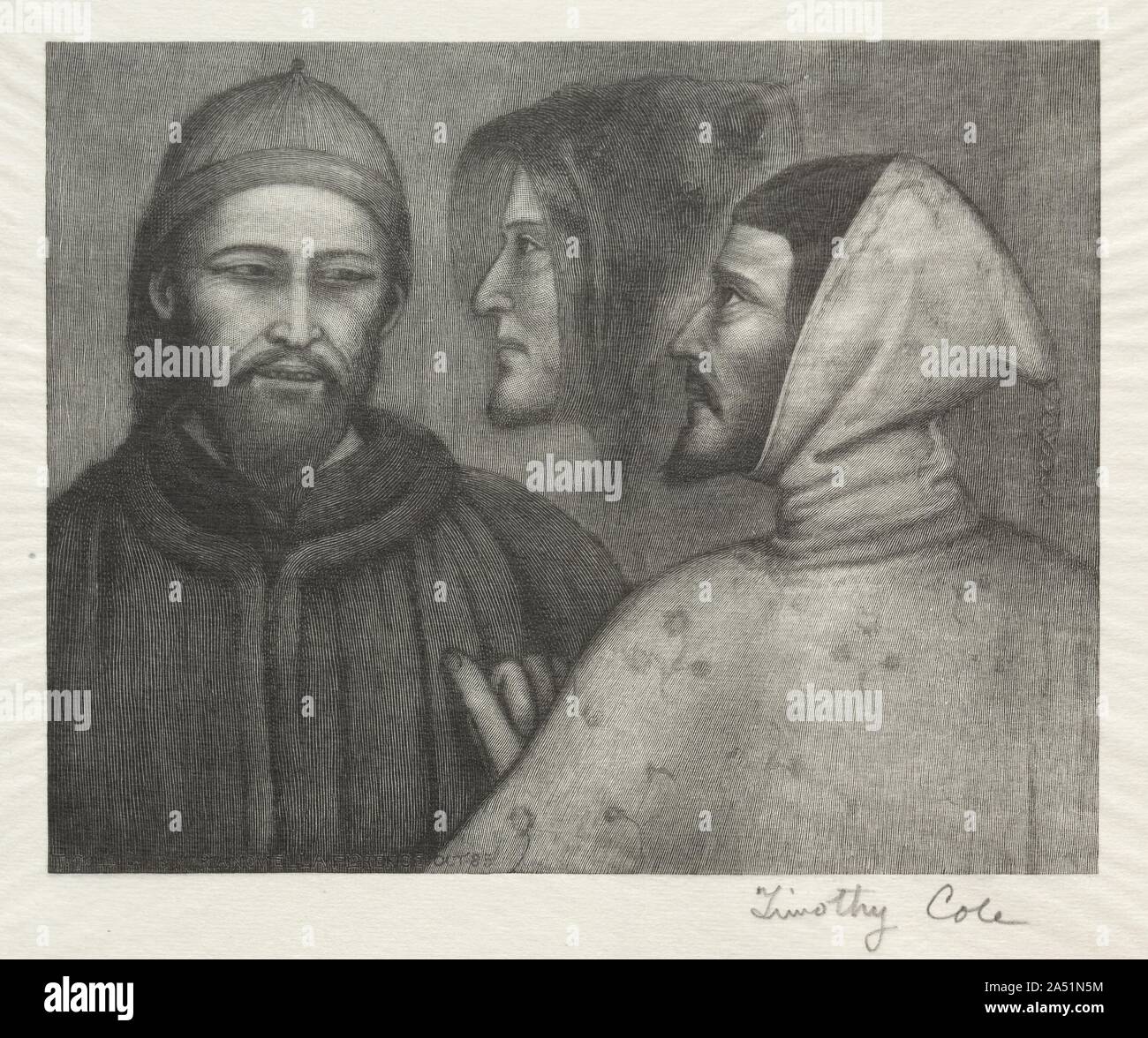 Old Italian Masters: Three Heads, 1885 Stock Photo - Alamy